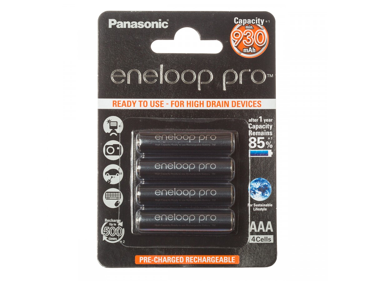 Eneloop Pro Aaa 930 Mah Bk 4hcde Nimh Rechargeable Battery